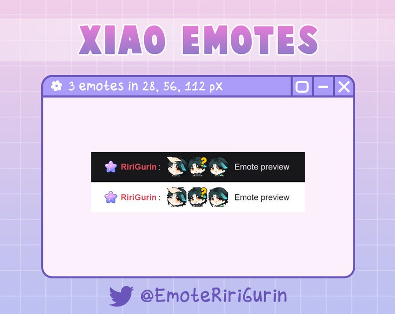 Xiao Genshin Impact Emote Set for Twitch/discord Custom - Etsy