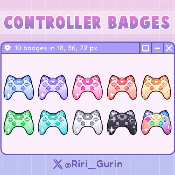 Twitch Controller Sub Badges - Etsy