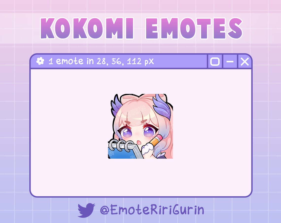 Sangonomiya Kokomi Genshin Impact Noted Emote for Twitch/discord Custom ...