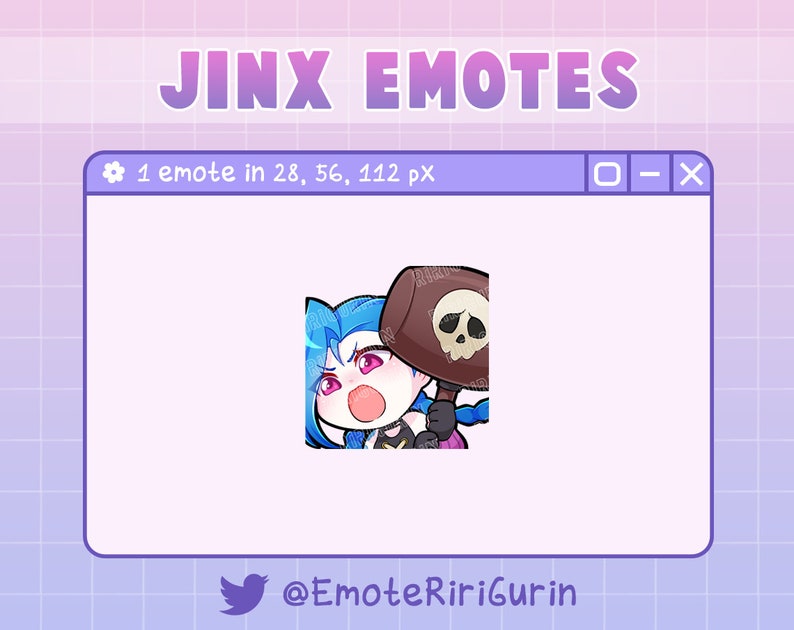 Jinx Powder League of Legends Bonk Emote for Twitch/discord Custom ...