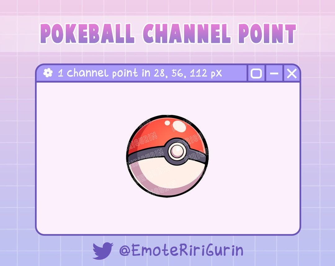 Pokeball Pokemon Channel Point for Twitch Twitch Sub Badges - Etsy