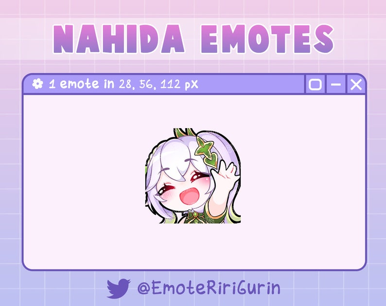 Nahida Genshin Impact Hi Wave Emote for Twitch/discord - Etsy