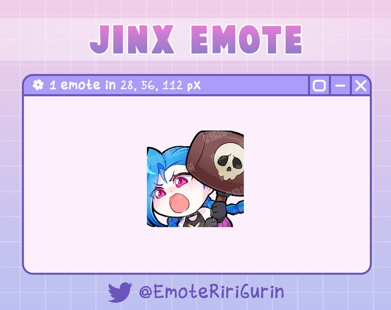 Jinx Powder League of Legends Bonk Emote for Twitch/discord - Etsy