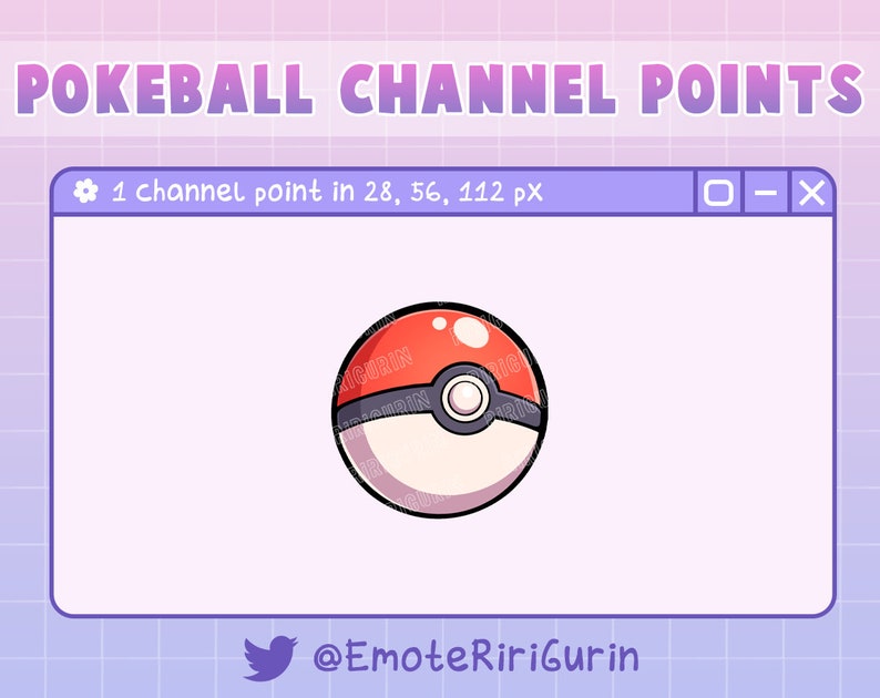 Pokeball Pokemon Channel Point for Twitch Twitch Sub Badges - Etsy