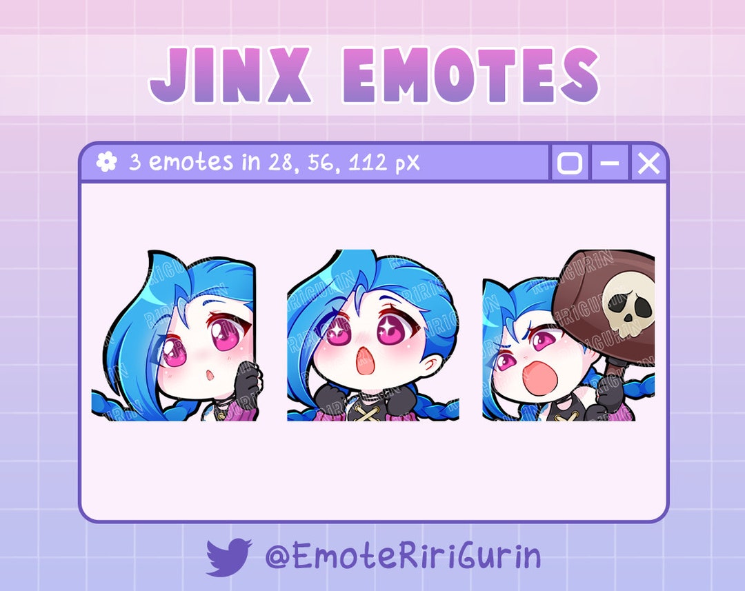 Jinx Powder League of Legends Emote Set para Twitch/Discord / Custom ...