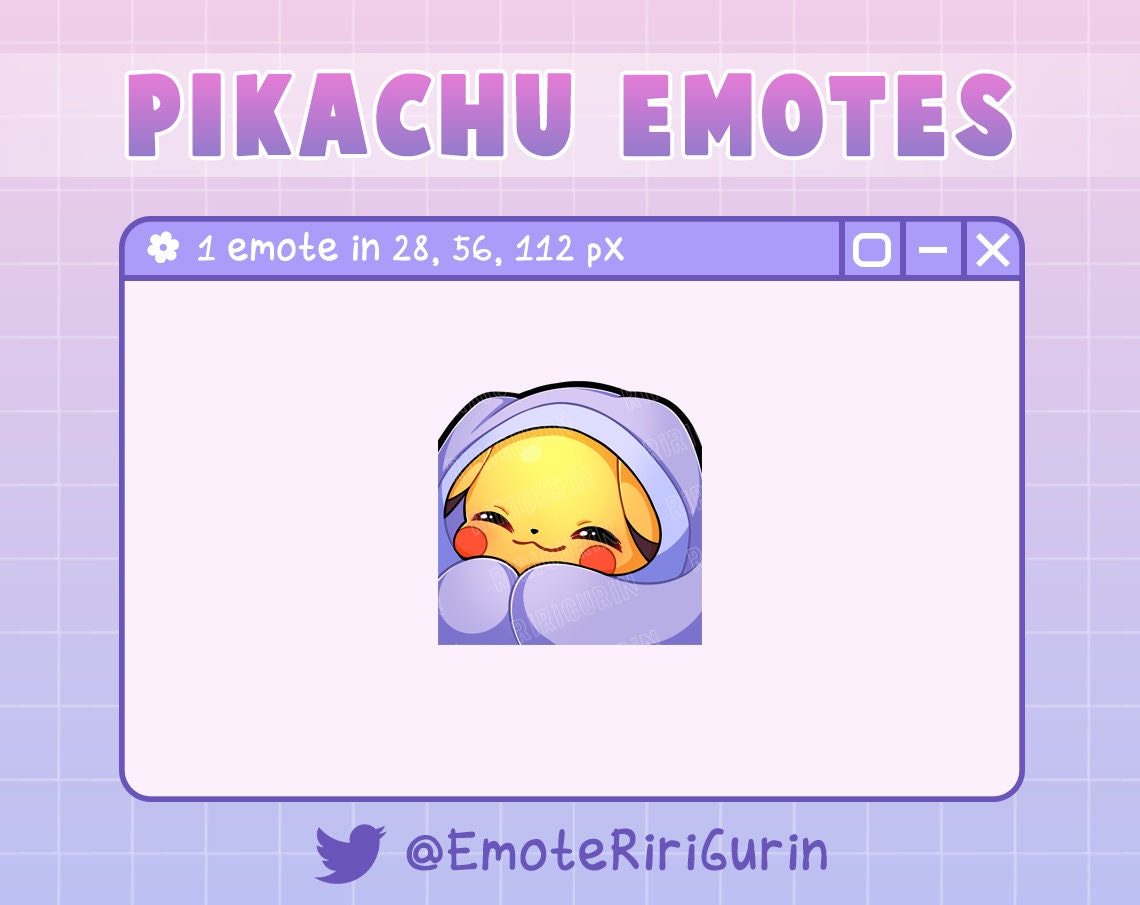 Pikachu Pokemon Comfy Emote for Twitch/discord Custom Gaming Streaming ...