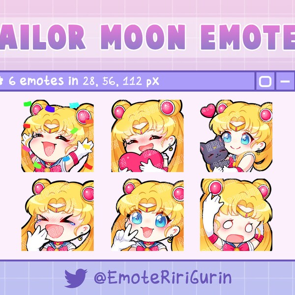 Sailor Moon Custom Emotes - Etsy