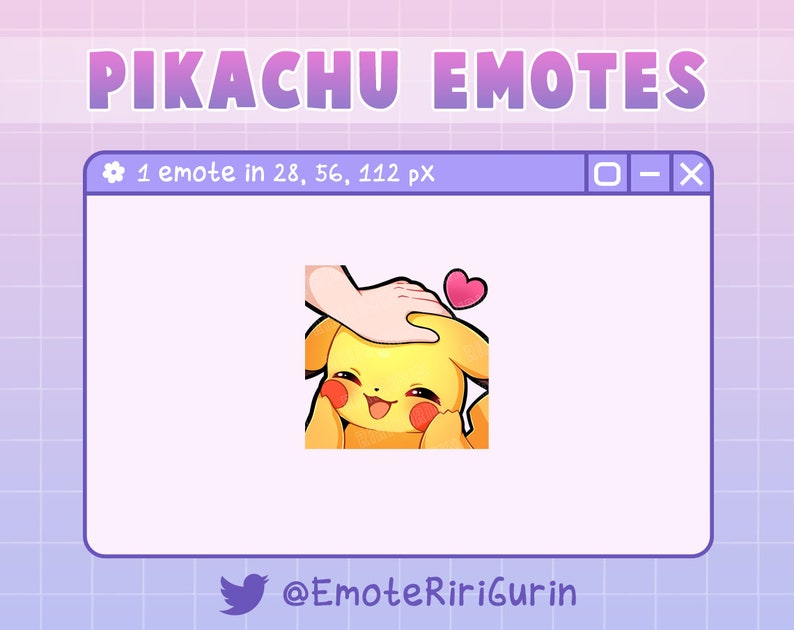 Pikachu Pokemon Headpat Emote for Twitch/discord Custom Gaming ...