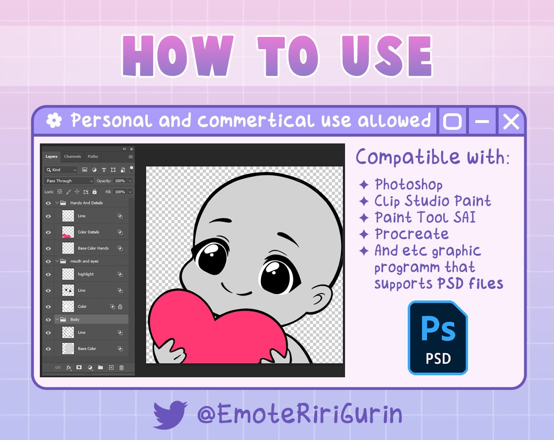 15x DIY PSD Chibi Emote Bases Pack/set Twitch / Youtube / - Etsy Canada 15x DIY PSD Chibi Emote Bases Pack/set Twitch / Youtube / - Etsy Canada