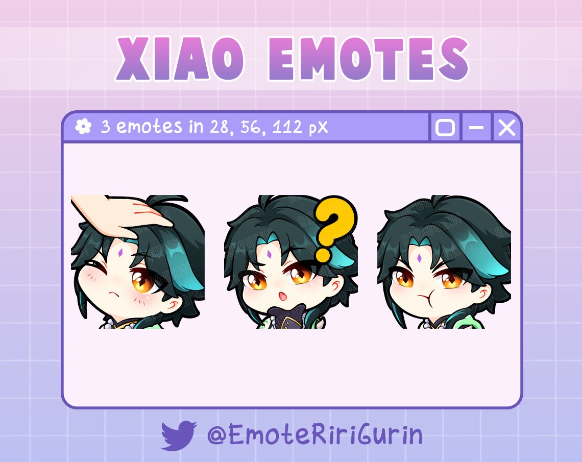 Xiao Genshin Impact Emote Set for Twitch/discord Custom - Etsy