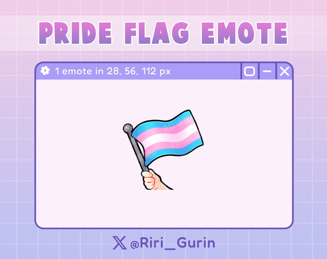 Trans Pride Flag Emote for Twitch/discord Custom Gaming Streaming ...