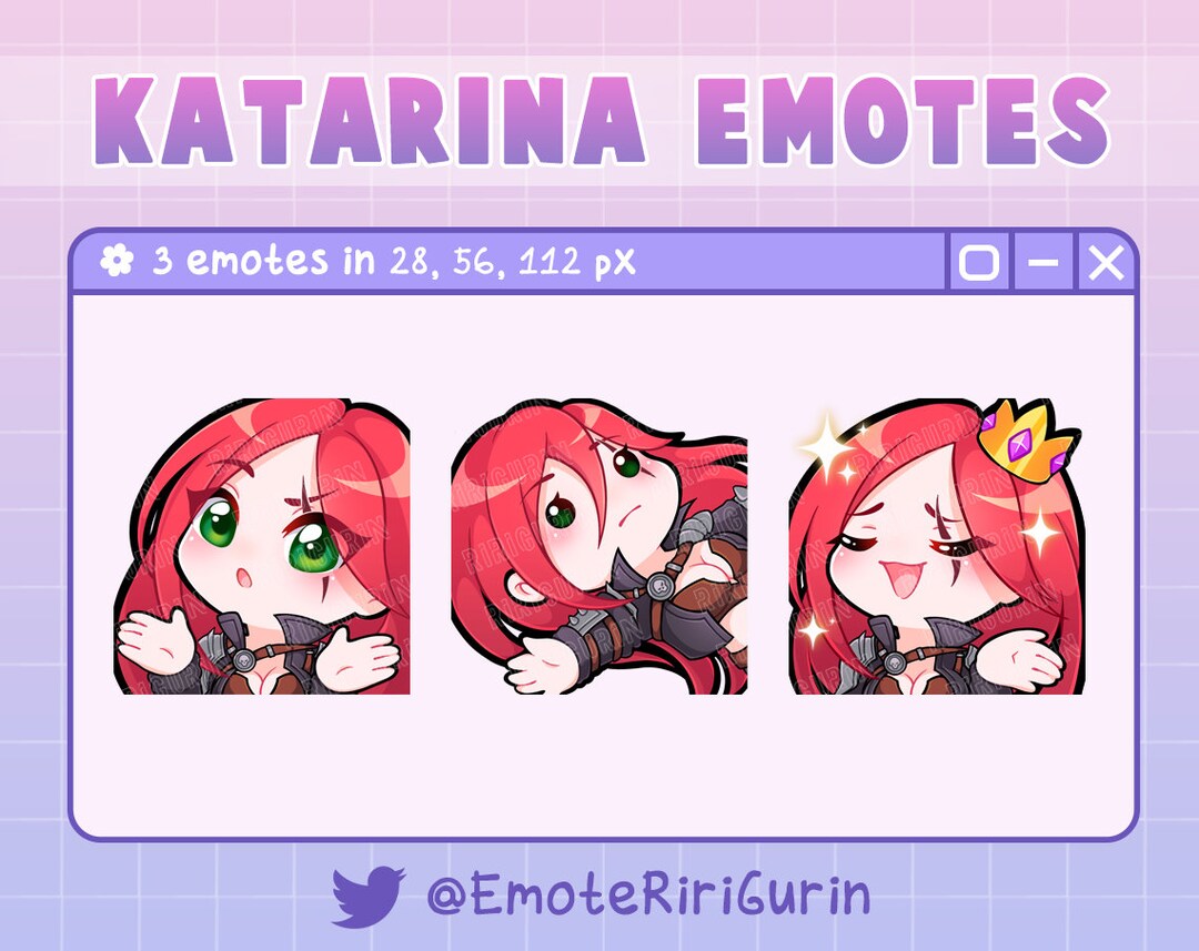 Katarina League of Legends Emote Set for Twitch/discord - Etsy