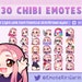 SUPER SET Cute Girl Chibi Emotes vanilla Skin/light Pink Hair/blue Eyes ...