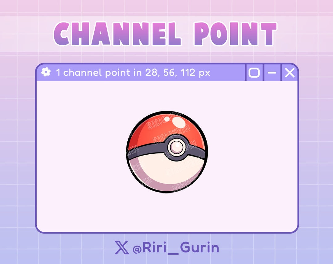 Pokeball Pokemon Channel Point for Twitch Twitch Sub Badges Stream ...