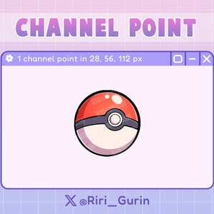Pokeball Pokemon Channel Point for Twitch Twitch Sub Badges Stream ...