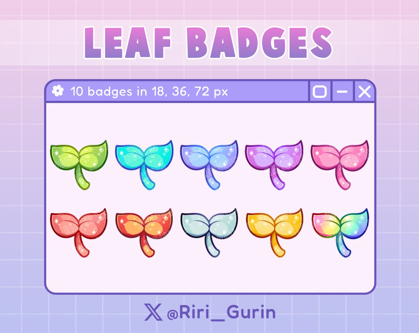 Leaf Sprout Sub Badges Set for Twitch/discord/youtube Bit Badge Twitch ...
