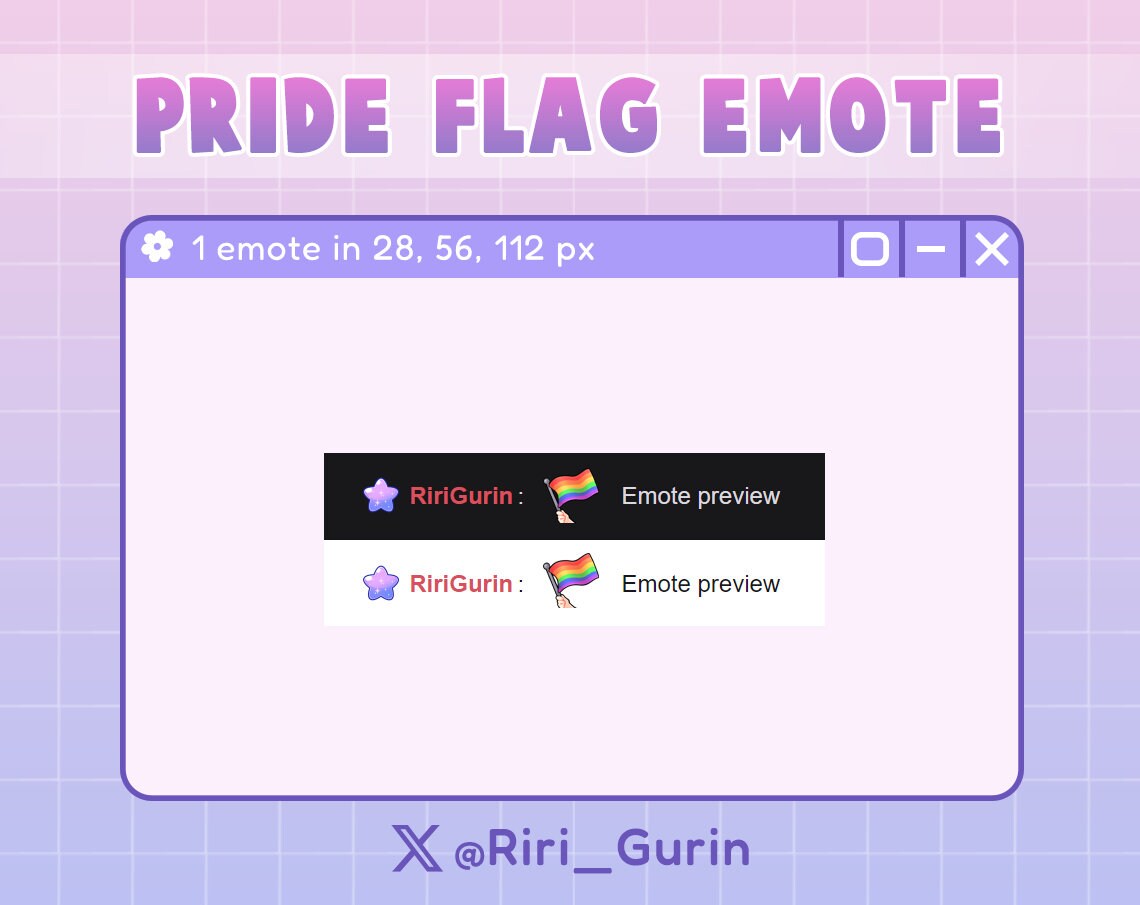 Pride Flag Emote for Twitch/discord Custom Gaming Streaming Discord ...