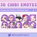 SUPER SET Cute Girl Chibi Emotes vanilla Skin/purple - Etsy