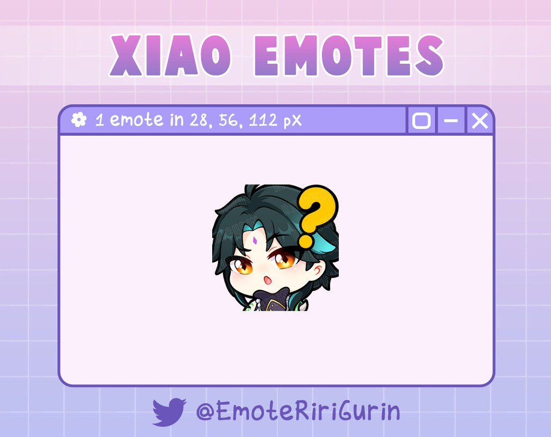 Xiao Genshin Impact Thinking Emote for Twitch/discord Custom Gaming ...