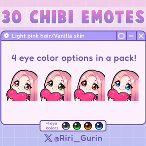 SUPER SET Cute Girl Chibi Emotes vanilla Skin/light Pink Hair for ...