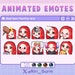 SUPER SET Cute Girl Chibi Emotes vanilla Skin/purple Hair for Twitch ...