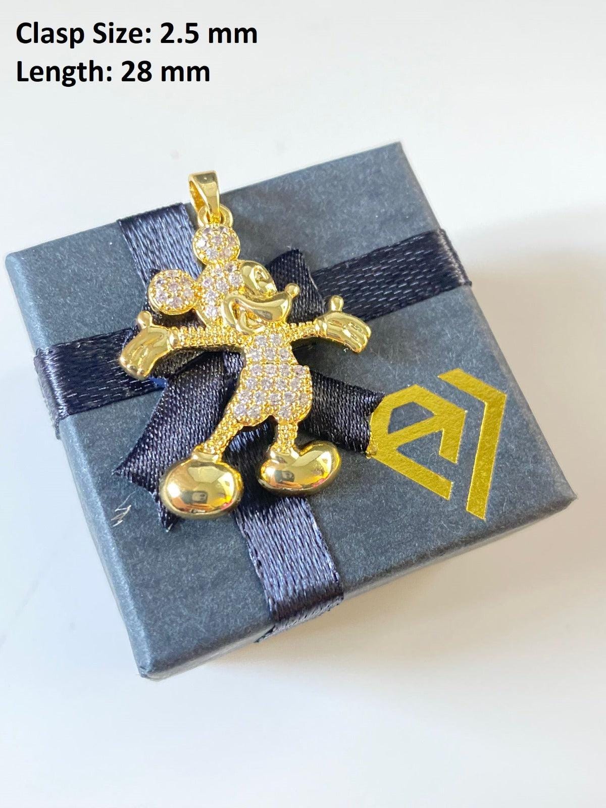 14K Bonded Gold Mickey Mouse Charm - Etsy