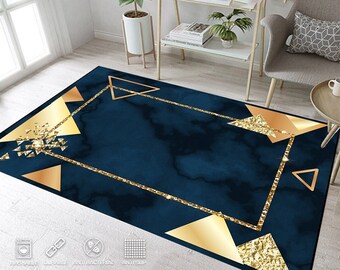 Marble Rug Dark - Etsy