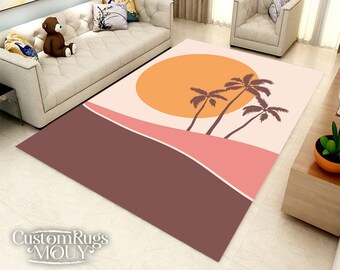 Palm Tree Area Rug - Etsy