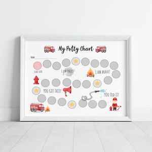 Firetrucks Potty Training Chart, Printable Potty Training Rewards ...