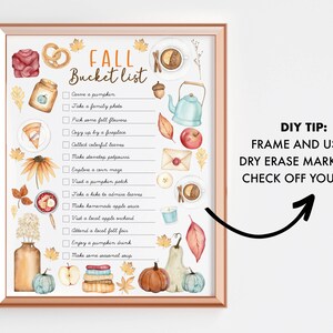 Fall Bucket List Editable Printable, Activity Ideas Sheet for Autumn ...