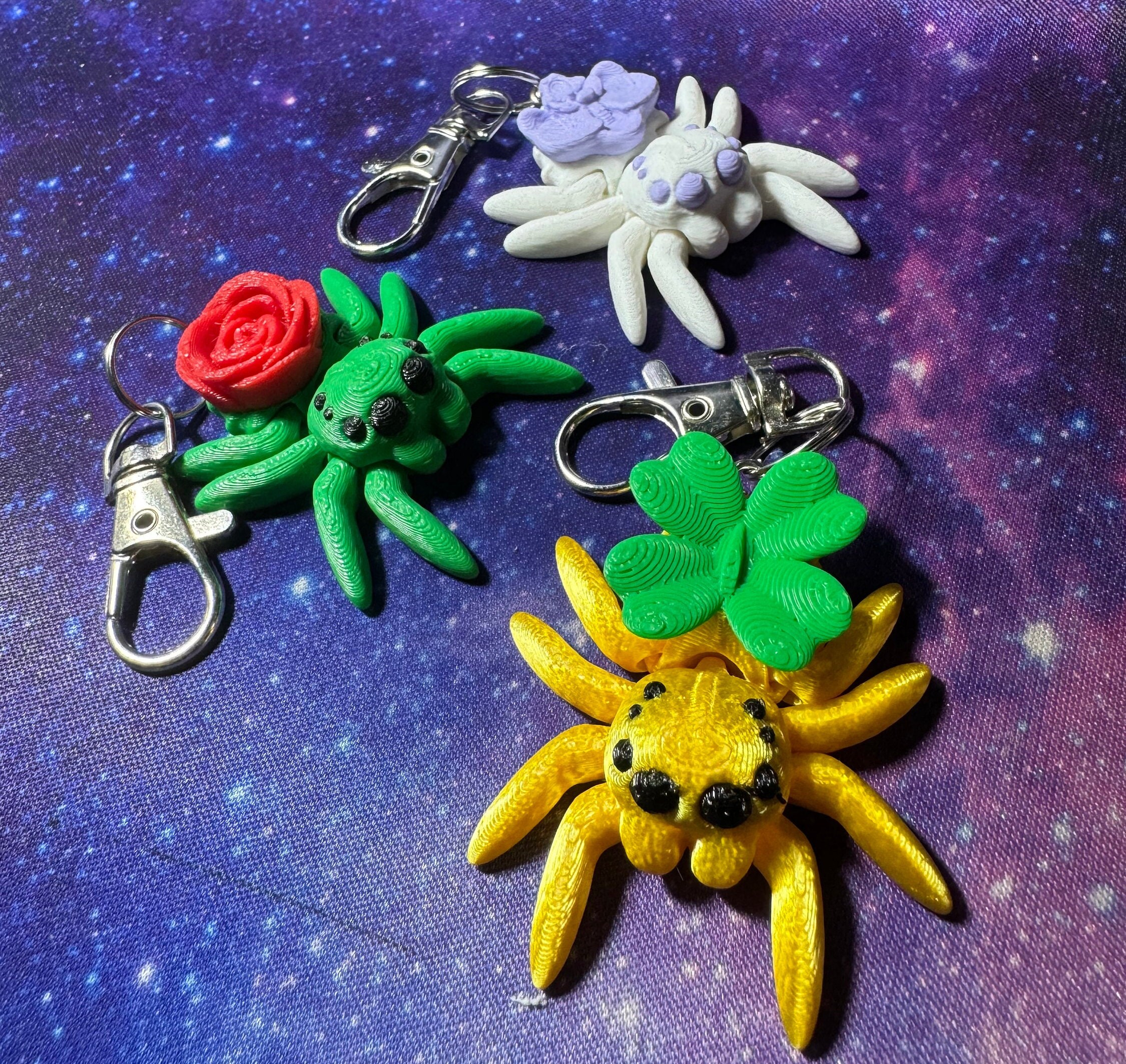 Clover, Rose, and Orchid Spiders - Etsy