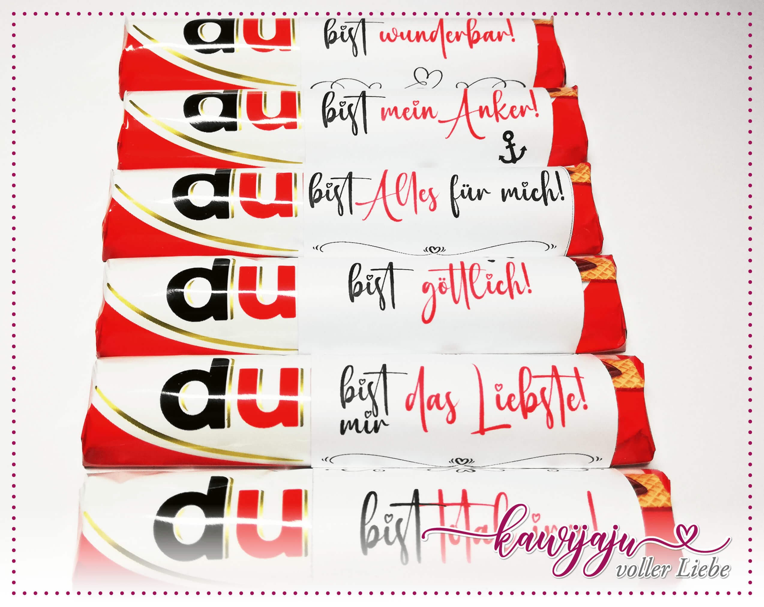 Download: Liebevolle Du bist-Botschaften für Duplo Riegel – DIY Geschenkidee für besondere ...