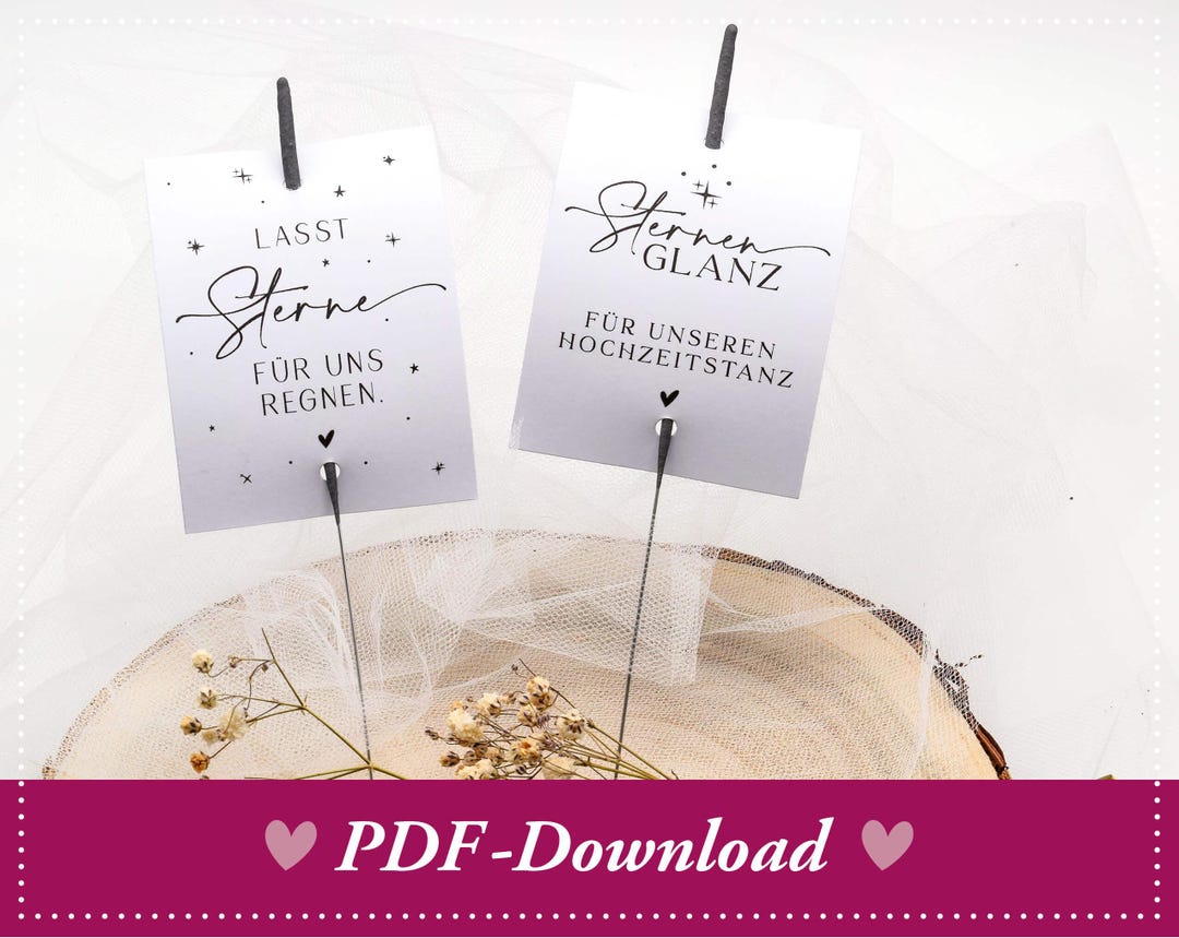 Sparkler Label, Sparkler Holder Template for Download - "let Stars Rain ...