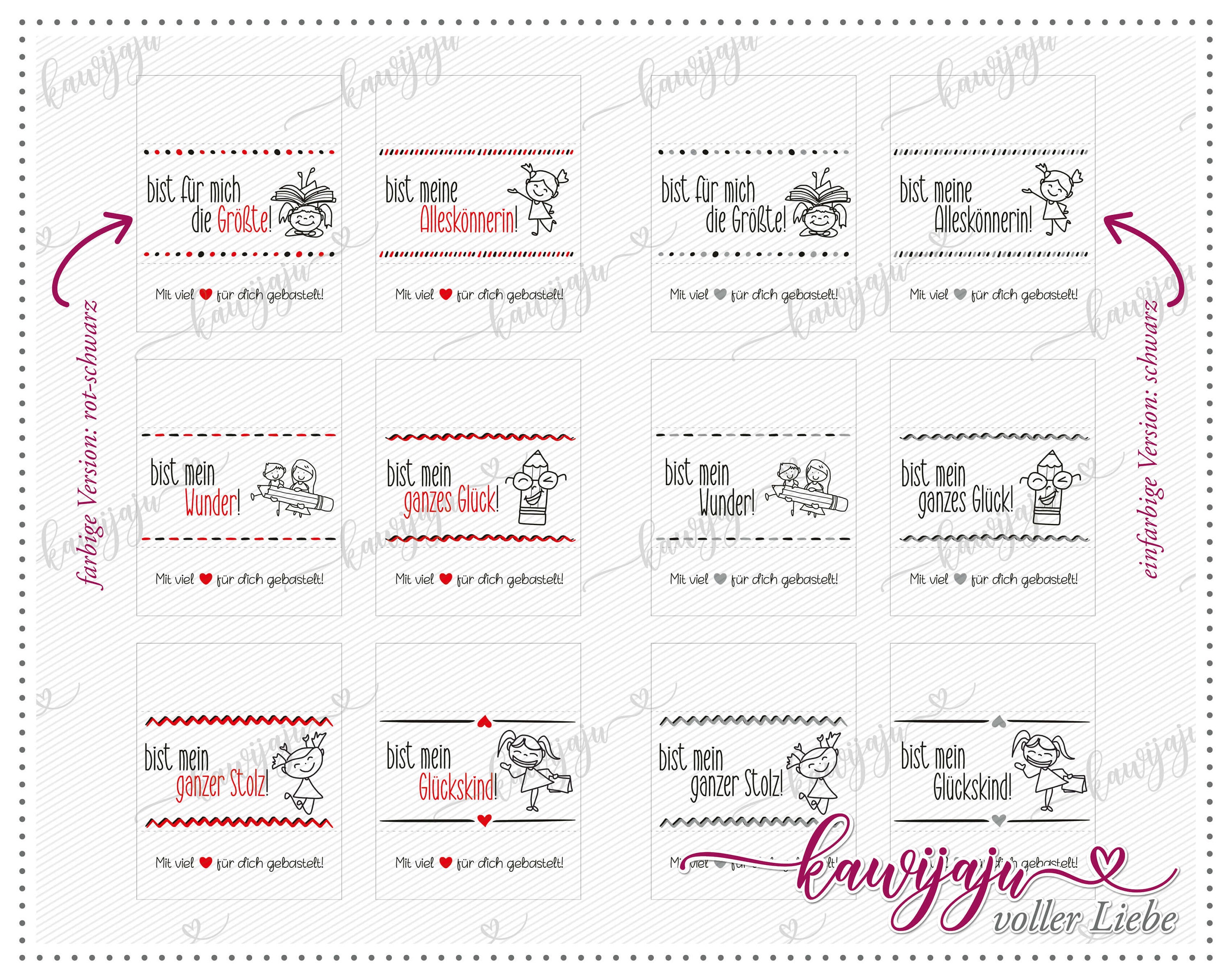 Download: Duplo Banderoles for Girls With Illustrations and - Etsy