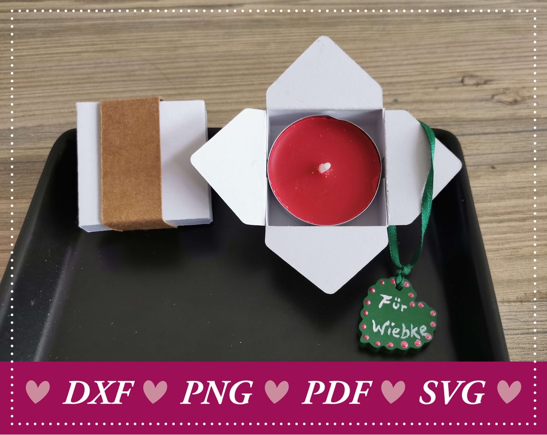 Tealight Box With Lid, Numbers, Band and Label, for Crafts, Lucky Light ...