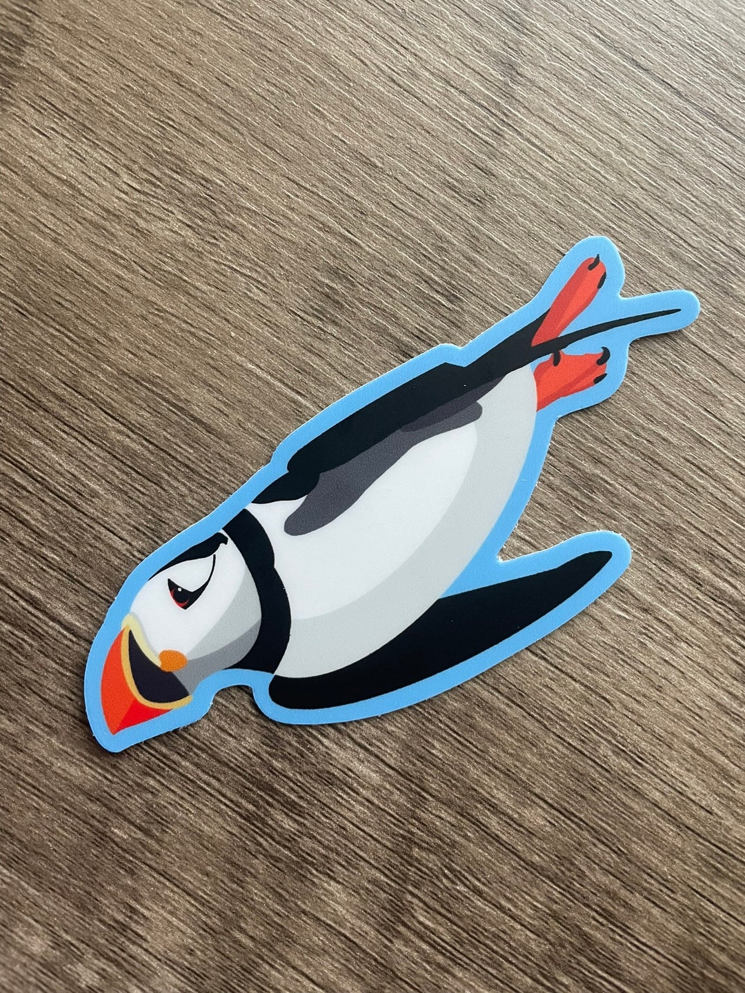 Diving Atlantic Puffin Sticker - Etsy