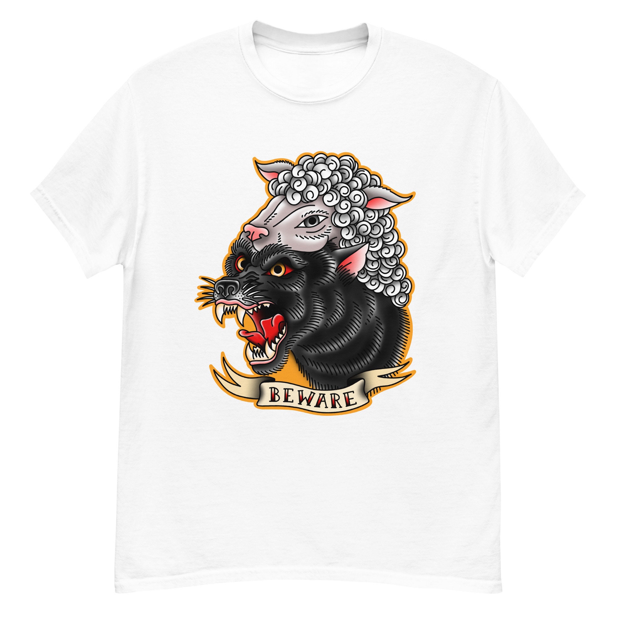 Wolf in Sheep's Clothing - Traditional Tattoo Shirt - Etsy
