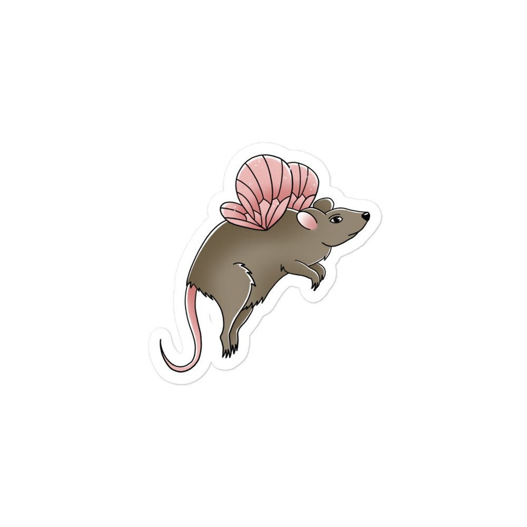 Rat Sticker - Fairy Rat - Cute Rat Sticker - Fairycore Stickers - Weird ...
