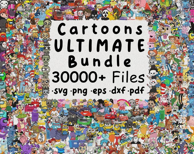 30000+ Cartoon Svg Bundle All Files in Entire Shop Svg Png Font Mega ...