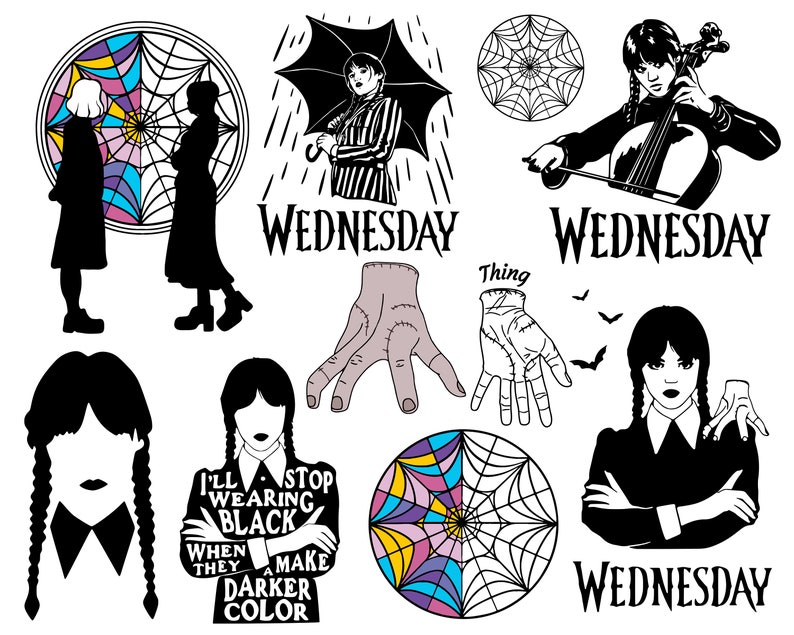 Wednesday SVG Bundle, Dancing Queen Svg, Addam Family Svg,png,eps,pdf ...