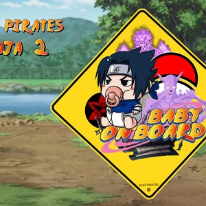 Baby Shower Anime Baby on Board Ninja Shinobi Car Decal Baby Safety - Etsy