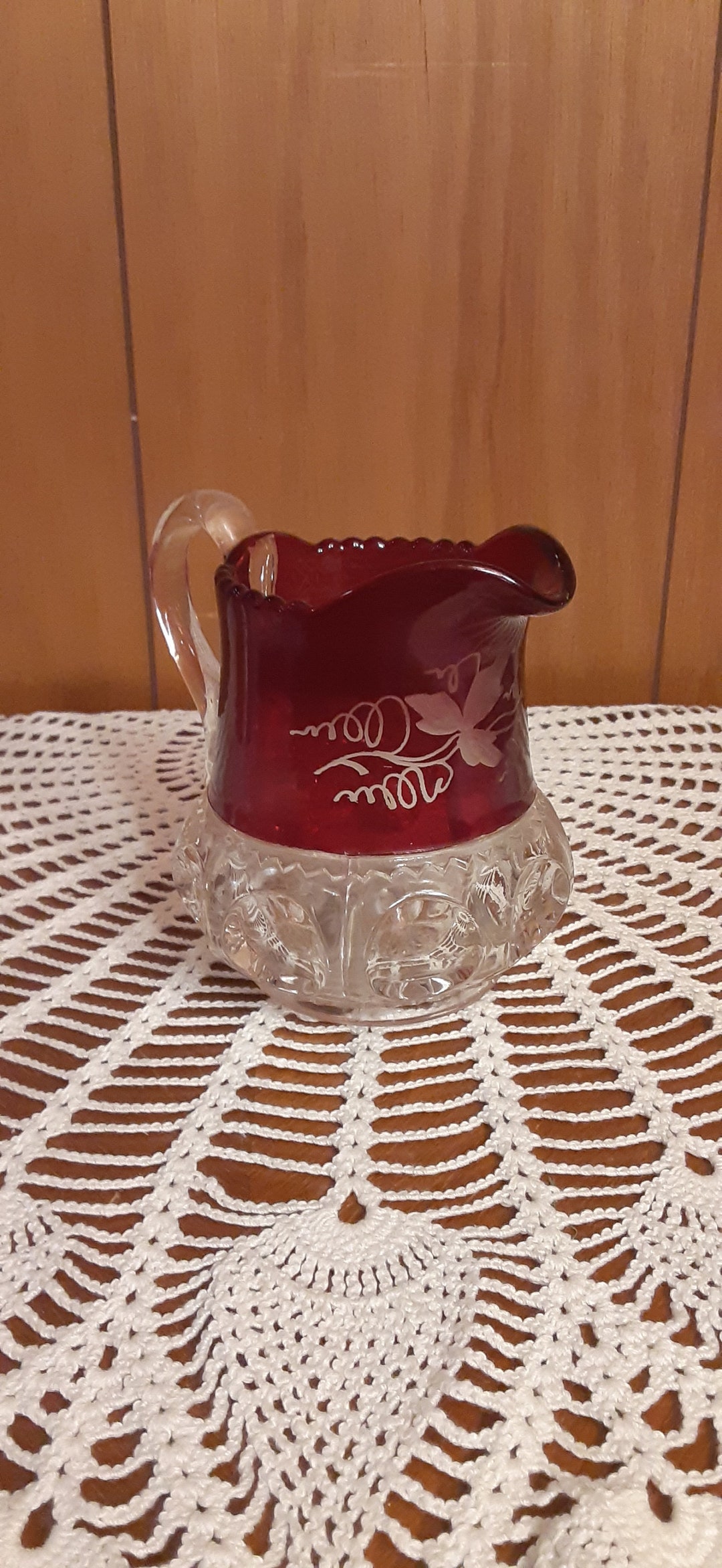 Vintage Victorian Ruby Red Flash Stain Glass - Etsy