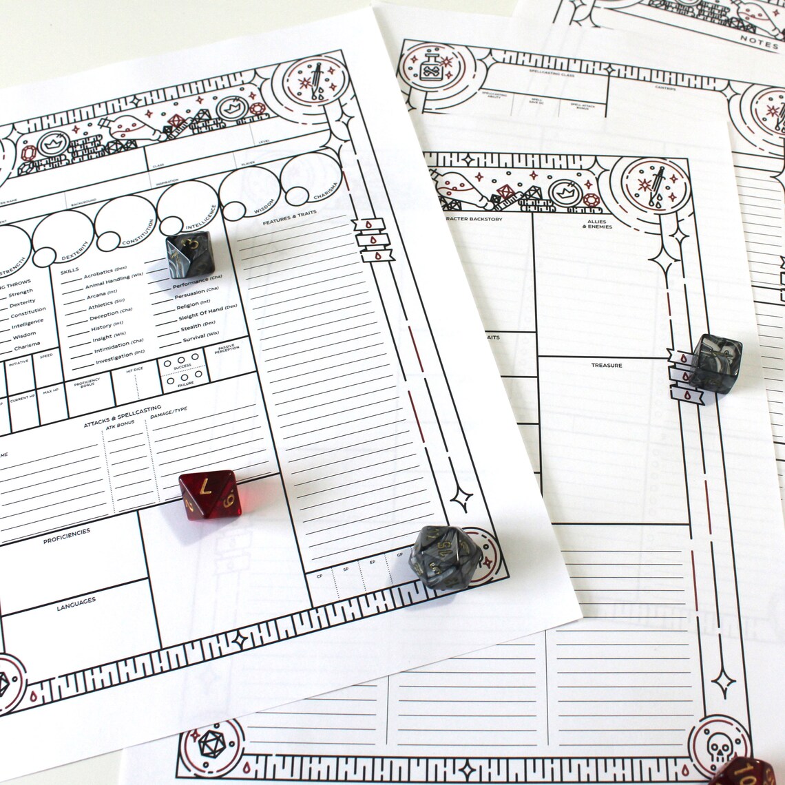 Rogue Character Sheet | D&D 5e - Etsy