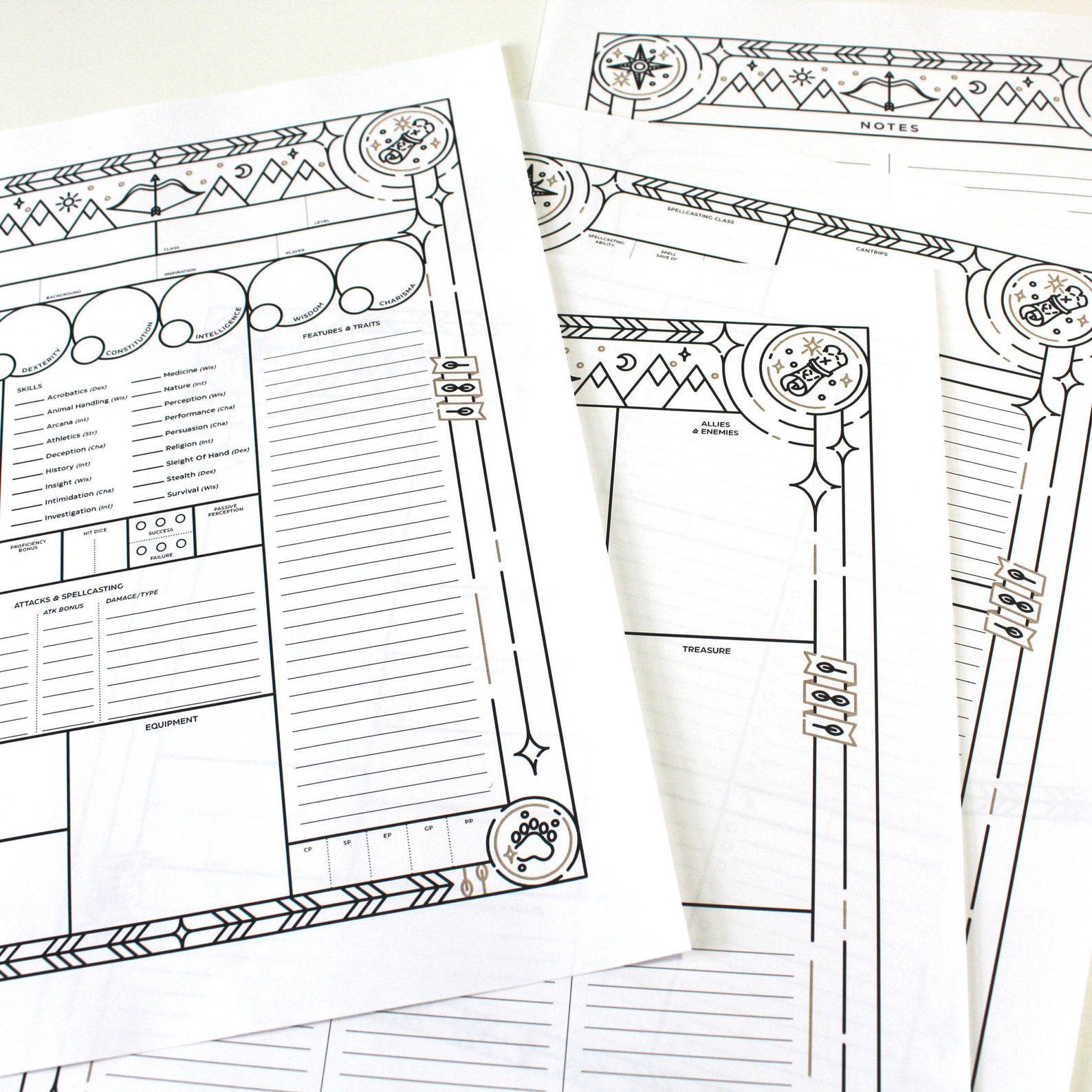 Ranger Character Sheet | D&D 5e - Etsy