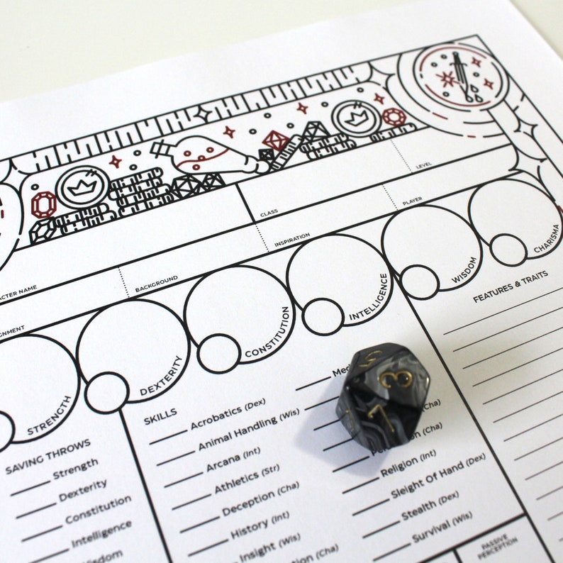 Rogue Character Sheet | D&D 5e - Etsy