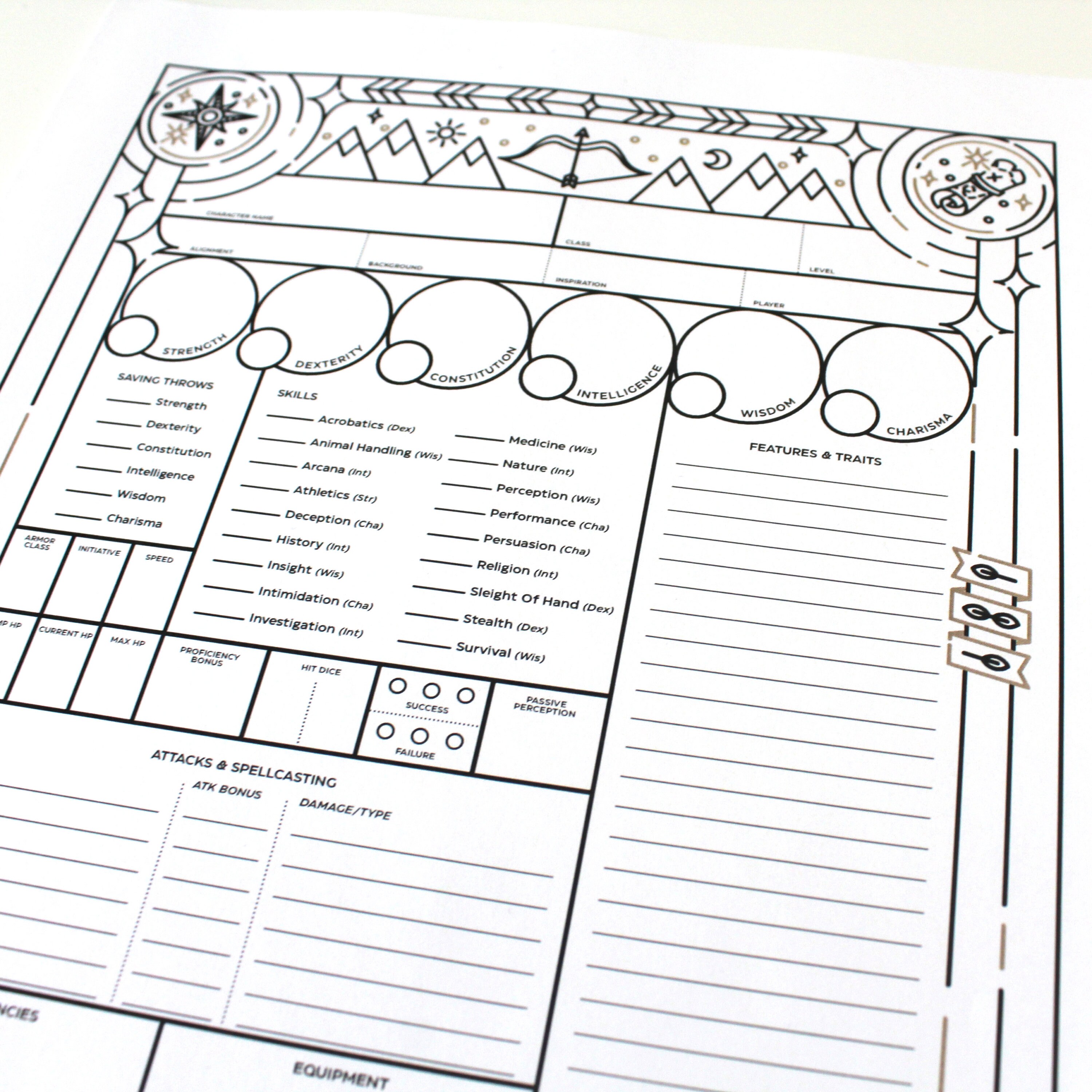 Ranger Character Sheet | D&D 5e - Etsy