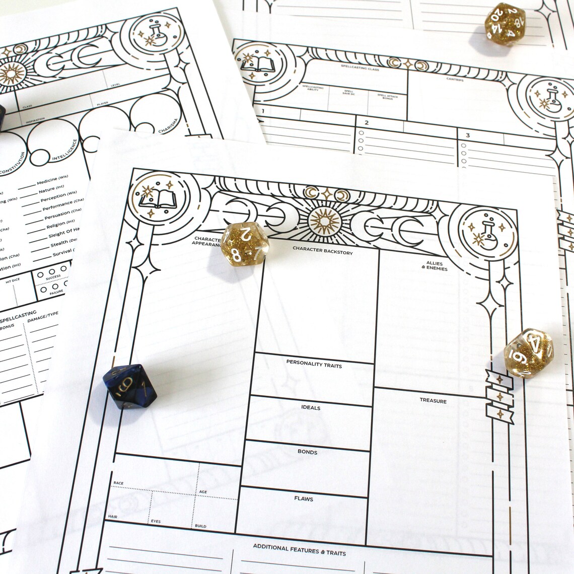 Wizard Character Sheet | D&D 5e - Etsy
