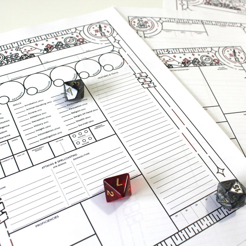Rogue Character Sheet | D&D 5e - Etsy