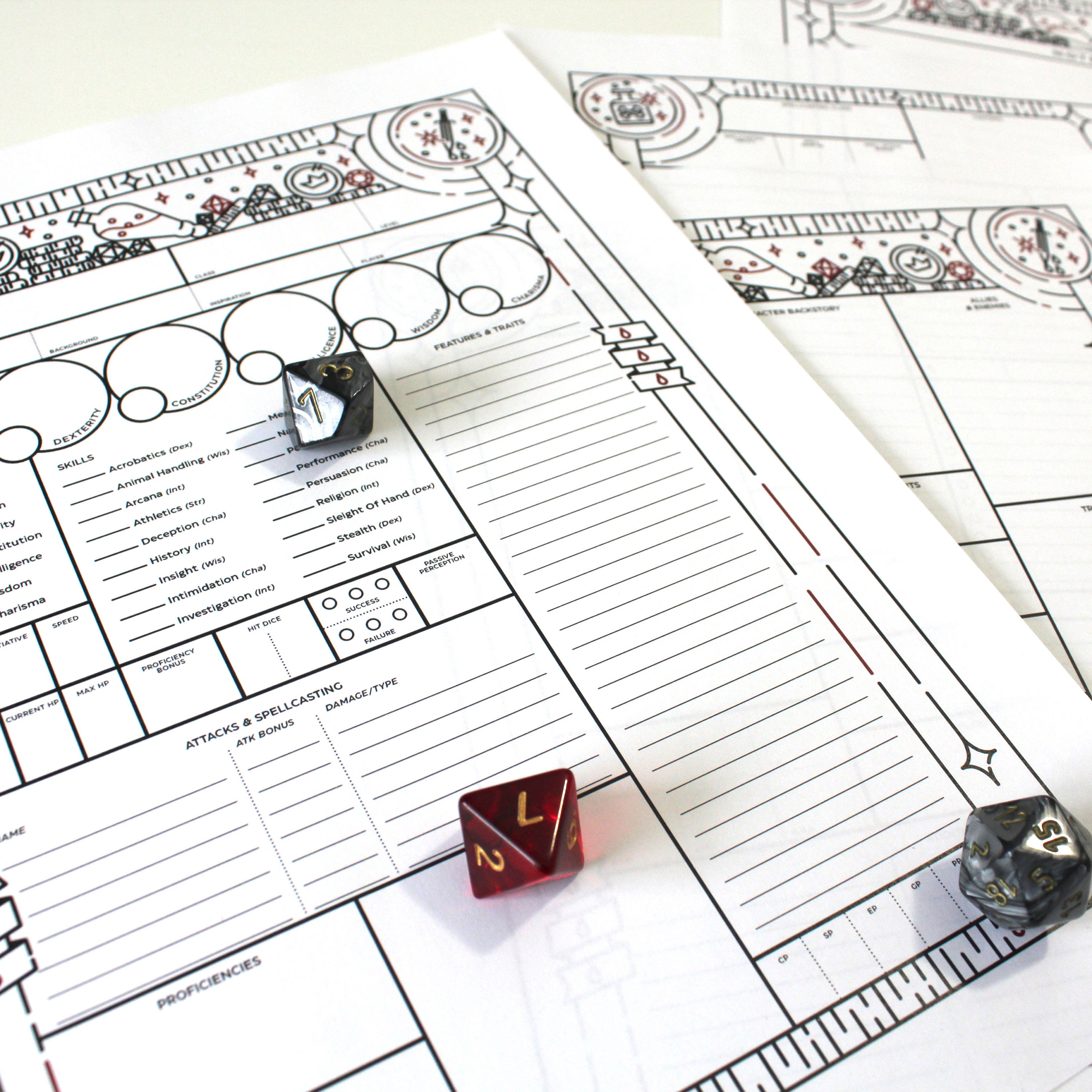 Rogue Character Sheet | D&D 5e - Etsy