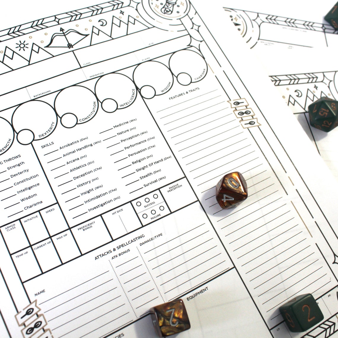 Ranger Character Sheet | D&D 5e - Etsy